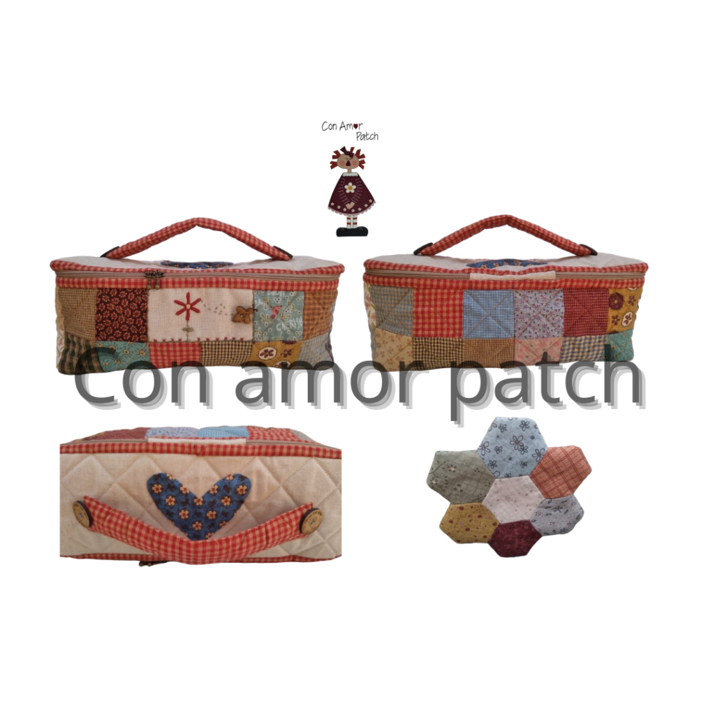 Patrón costurero con alfiletero - Con Amor Patch